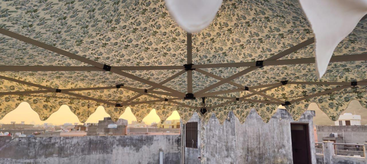 luxury garden parasol anaar mist | handcrafted shade uk – Parasol-UK