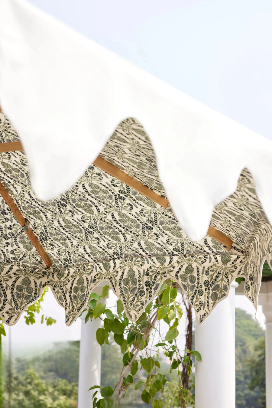 luxury garden parasol anaar mist | handcrafted shade uk – Parasol-UK