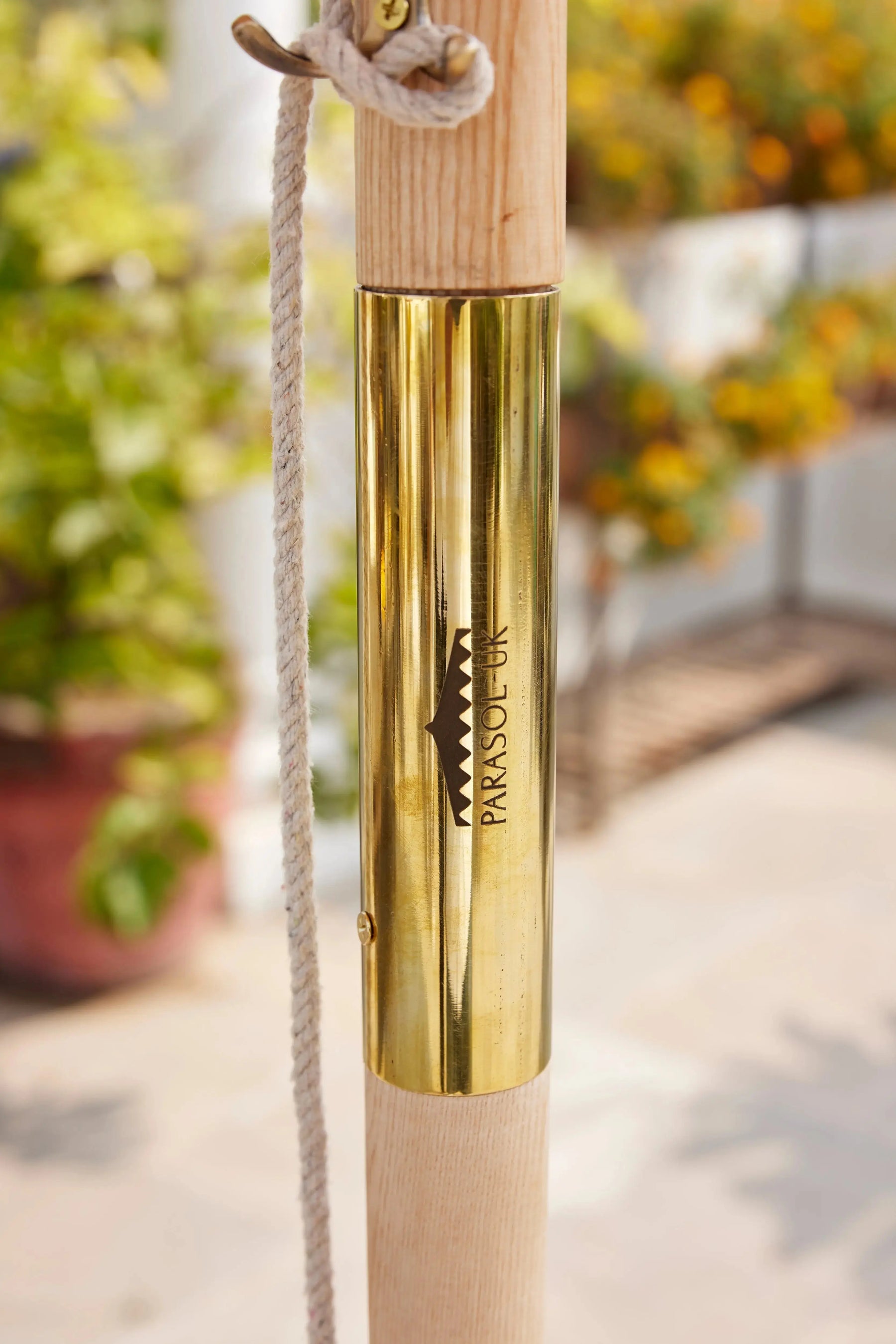 luxury garden parasol anaar mist | handcrafted shade uk – Parasol-UK